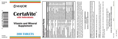 Product label image for CertaVite with Antioxidants